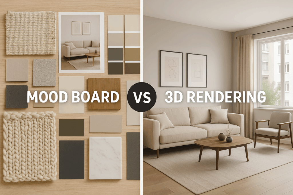 3D Rendering for Interior Design vs Mood Boards | SolidRender